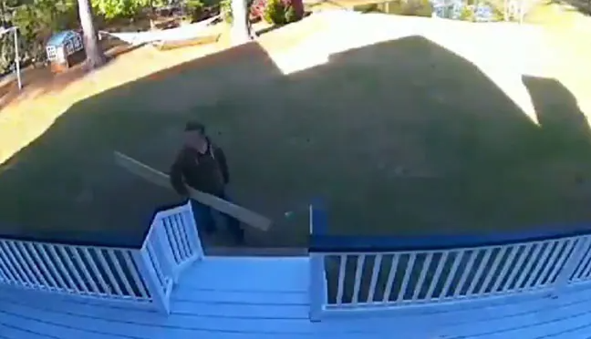 Man Gets Smacked In The Face With A Wooden Plank