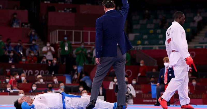 Karate Fighter Gets Gold After Being Knocked Out Unconscious