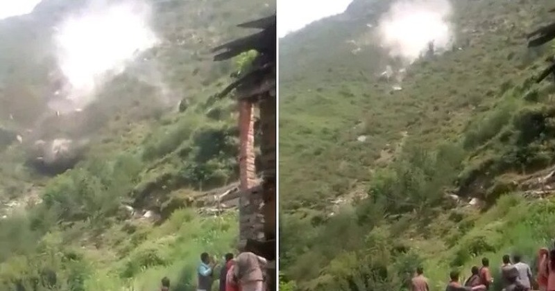Watch Video Captures Terrifying Landslide In Himachal Pradeshs Chamba