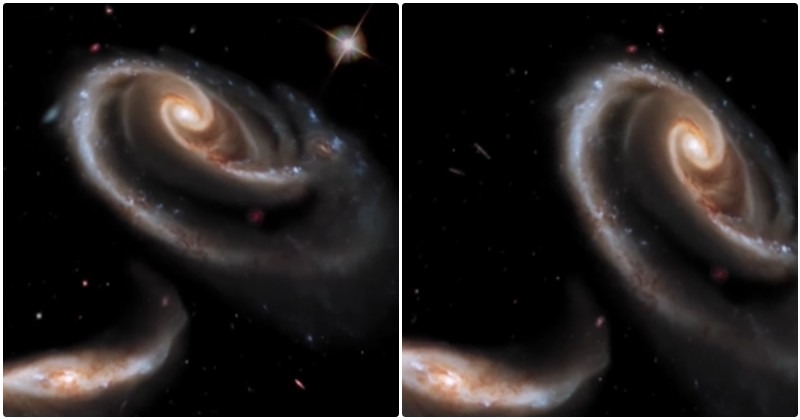 "अंतरिक्ष में गुलाब", NASA ने शेयर की दो Galaxies की बेहद ख़ूबसूरत तस्वीर