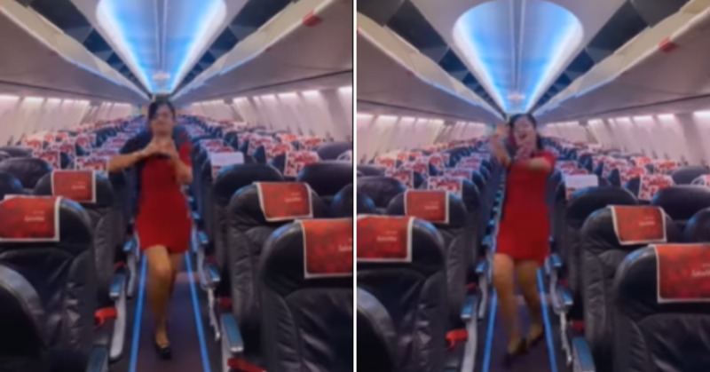 SpiceJet Air Hostess Dances On Chaka Chak Hook Step