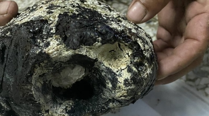 Malaysian Woman Finds Whale Vomit On Seashore