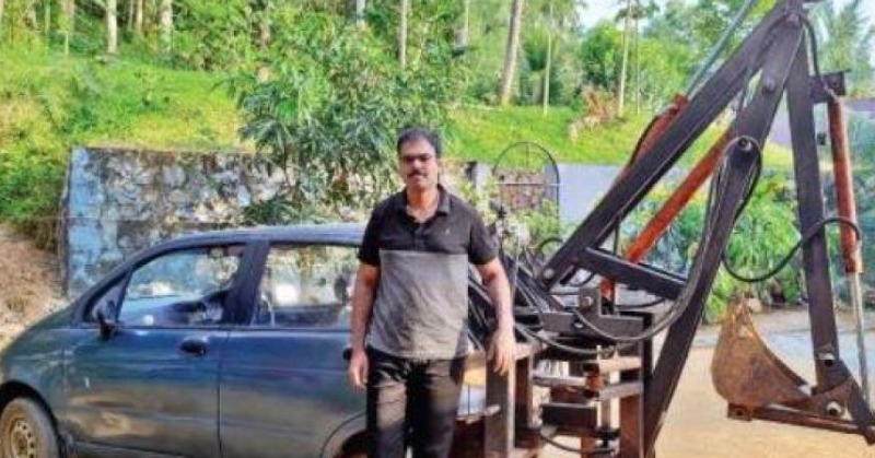 The Art Of Innovation - ISRO Engineer Converts Old Car Into Mini Excavator