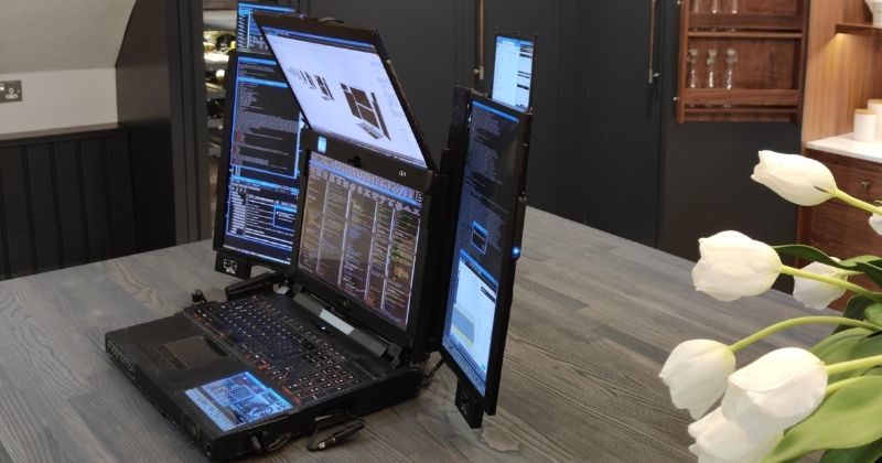 Expanscape Aurora 7 Laptop Has Seven Screens For Ultimate Multitasking
