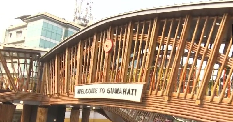 Assam Gets A Unique Foot Over Bridge Made Entirely Out Of Bamboo To ...
