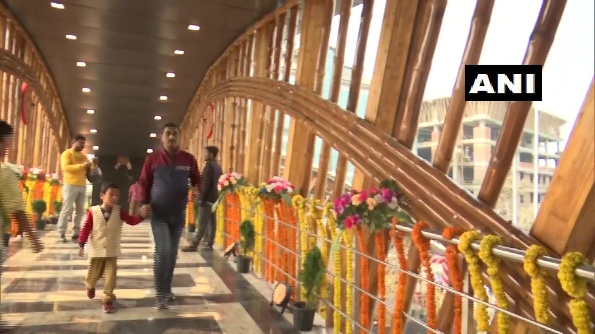 Assam Gets A Unique Foot Over Bridge Made Entirely Out Of Bamboo To ...