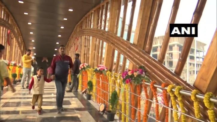 Assam Gets A Unique Foot Over Bridge Made Entirely Out Of Bamboo To ...