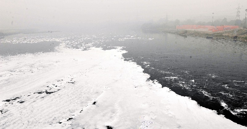 It's Not Snow But The Polluted Yamuna River In Delhi That Is Filled ...