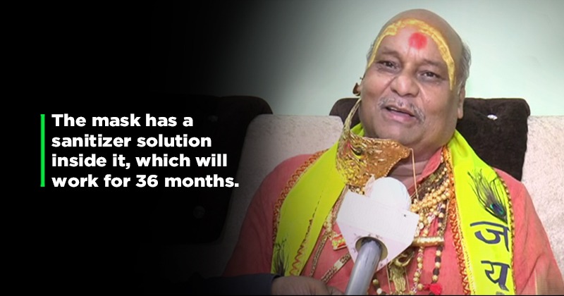 'Golden Baba' Of Kanpur Gets A Rs 5 Lakh Gold Mask To Protect Him From ...