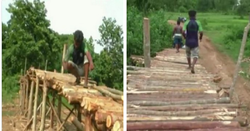Odisha Villagers Build Bridge One On Their Own