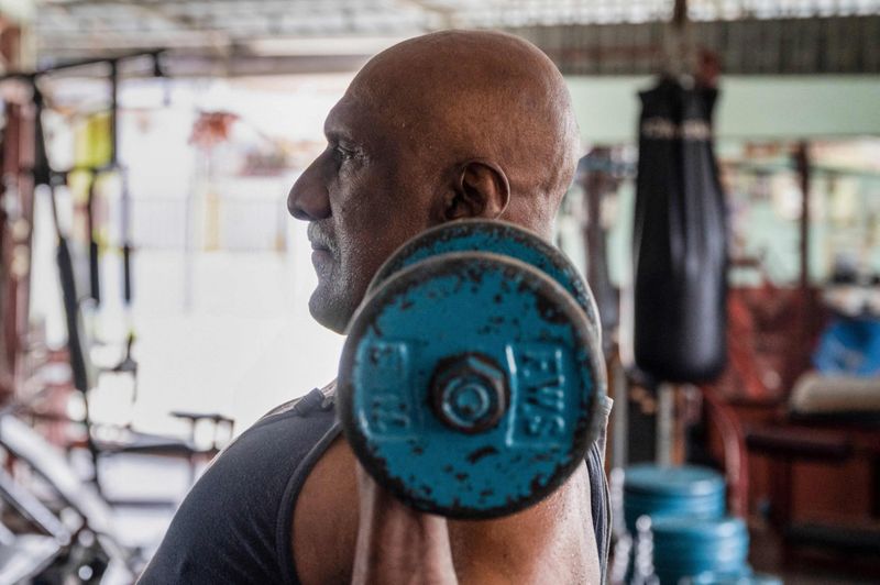 Defying Age, Malaysian Bodybuilder Is Still Pumping Iron At 72