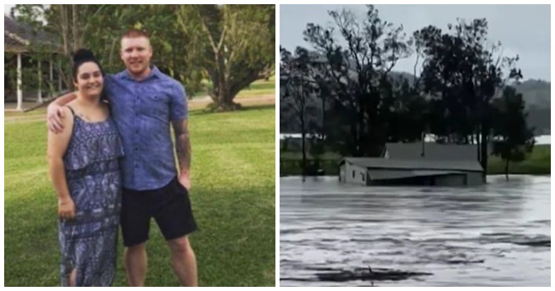 Couple Forced To Flee To Safety As Floods Wash Away Their Home On Their ...