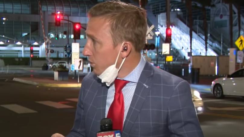 Reporter Stays Calm As Shootout Breaks Out Behind Him On Live TV