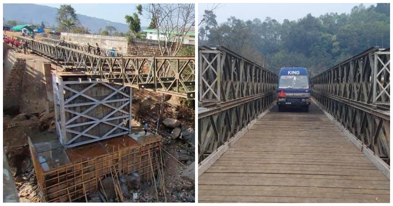 Bridge On Shillong-Silchar Highway Built In Just Five Days