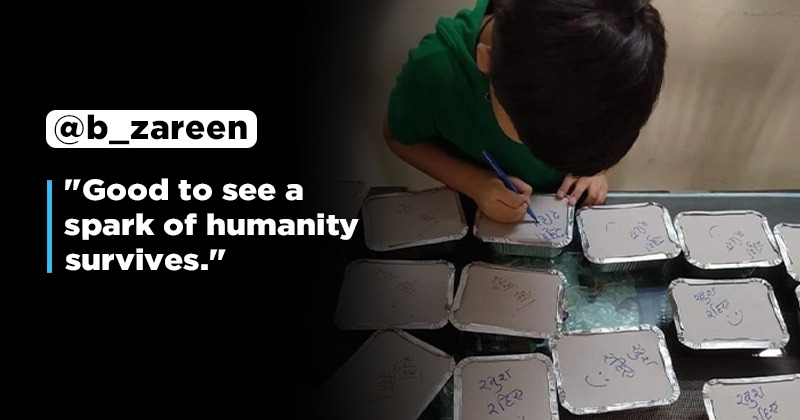 'Khush Rahiye': Boy's Message On Food Packets For COVID-19 Patients Is ...