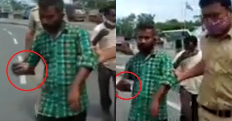 Vial Video Shows Men carefully Holding Tea Cups While Being Arrested