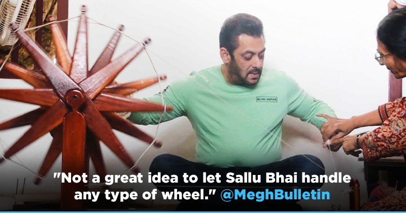 Salman Khan Spinning Charkha At Sabarmati Ashram Has Opened The ...