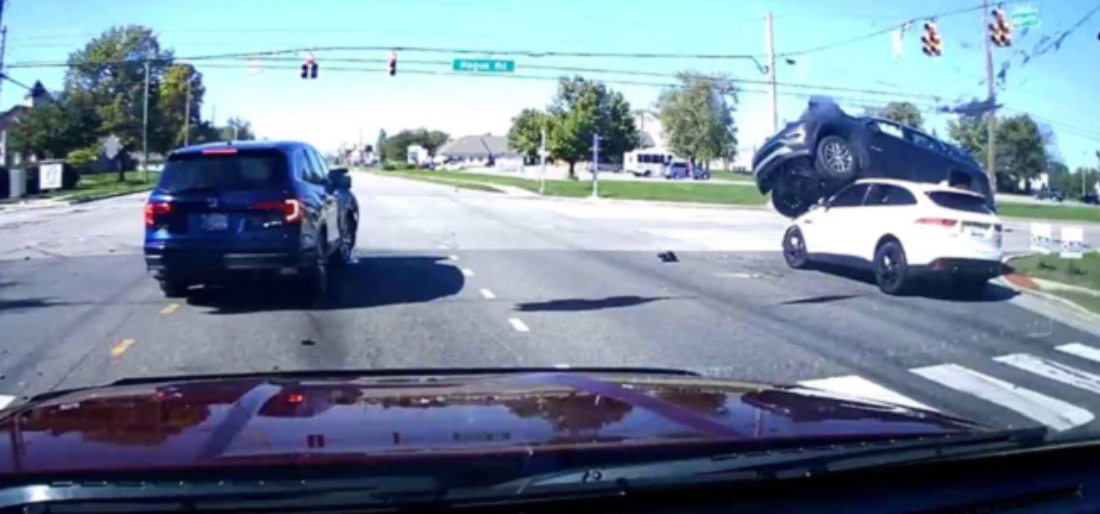 Watch: Car 'Flies' Over Another Vehicle After Jumping Red Light
