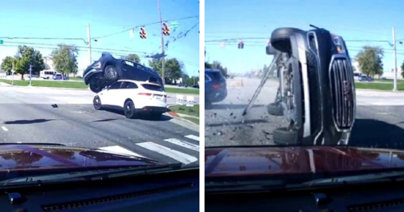 Watch: Car 'Flies' Over Another Vehicle After Jumping Red Light