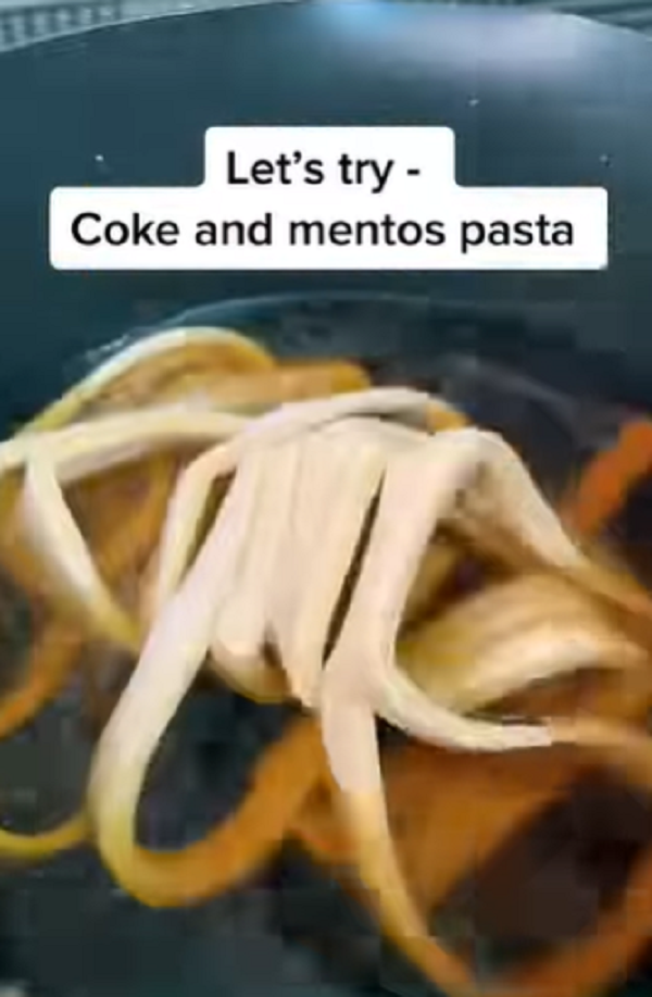 Man Cooks Mentos Pasta Boiled In Coca-Cola
