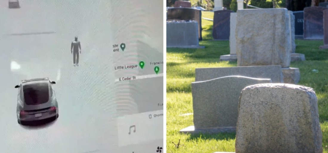Tesla Detects People In An Empty Cemetery In Spooky Video