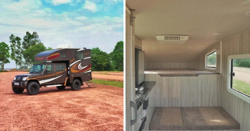 Mahindra Bolero Pickup Truck Converted Into Caravan