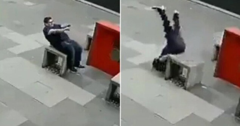 Man Falls Down While Exercising, Gets Up And Continues In Viral Video