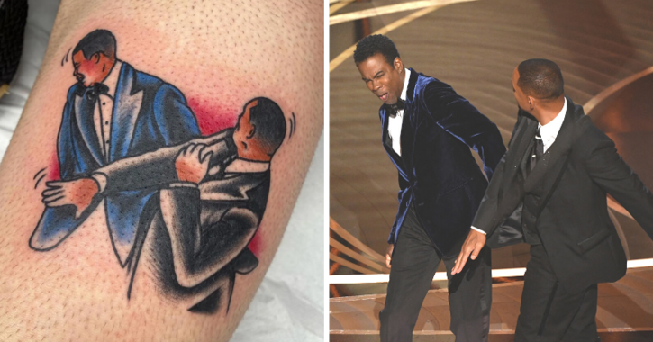 People Get Tattoos Of Smith Slapping Chris Rock At The Oscars And The ...