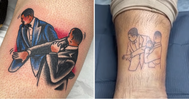 People Get Tattoos Of Smith Slapping Chris Rock At The Oscars And The ...