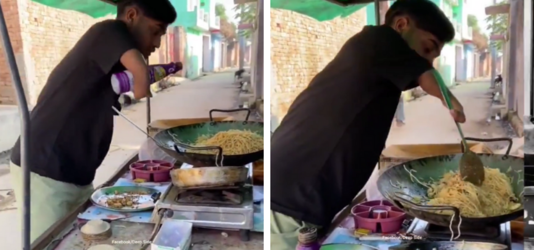 Specially-abled Man Selling Noodles