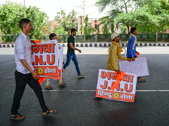 After Clashes On Ram Navami, Tensions Flare Up Again As Saffron Flags, Posters Put Up Near JNU