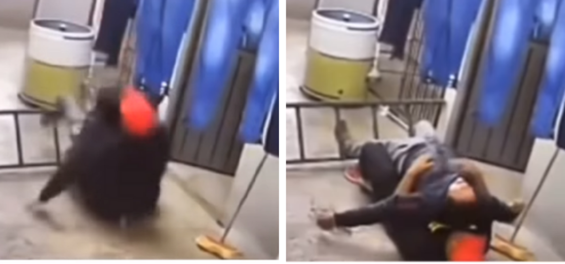 Man Saves Colleague Who Fell Off The Ladder