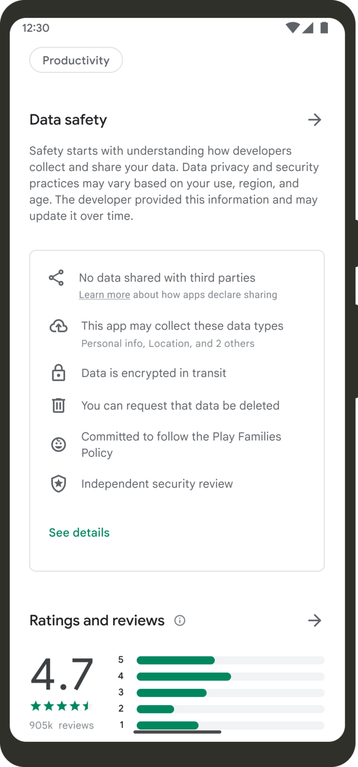 Apps On Google Play Store Will Now Display What User Data They're Using ...