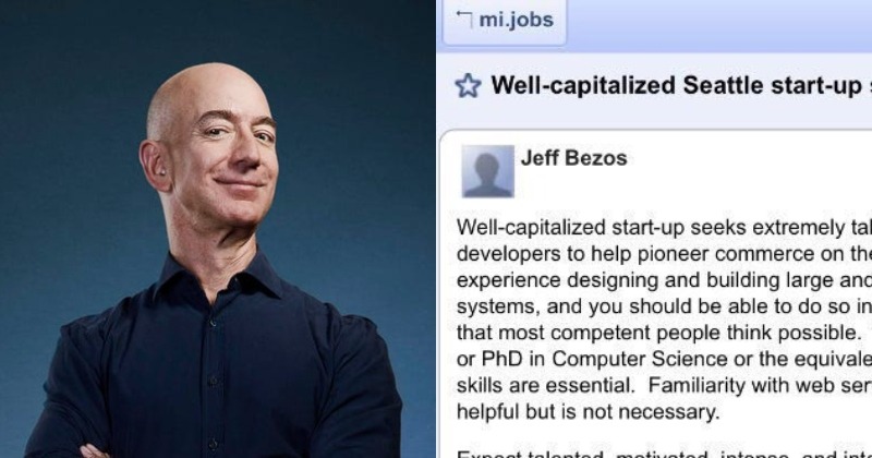 In Viral Picture, The First Job Listing Jeff Bezos Ever Posted For ...