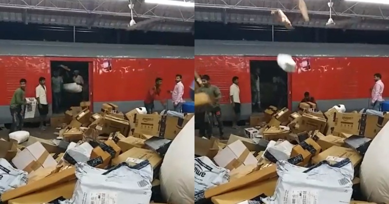 Video Of Hundreds Of Amazon, Flipkart Parcels Thrown Out Of Train At ...