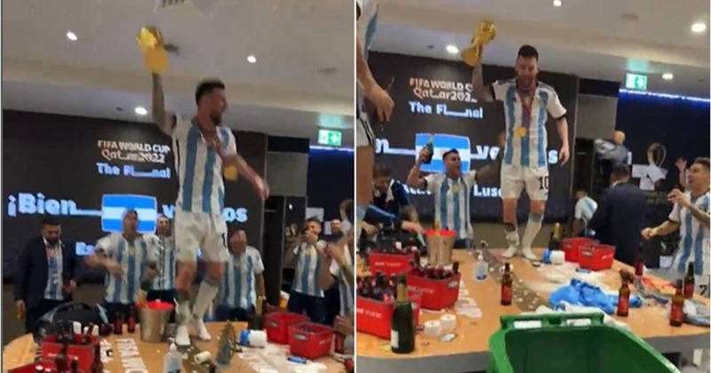 FIFA World Cup: Lionel Messi Dancing On The Table With The Trophy Is ...