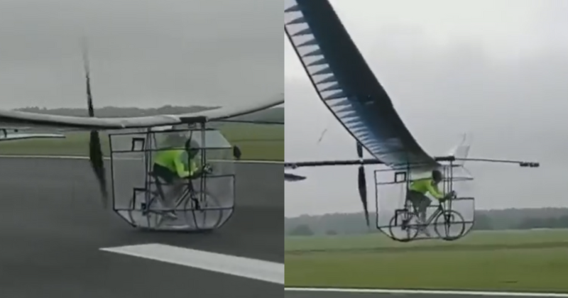 Men Attempt To Fly A Bicycle In Stunning Feat