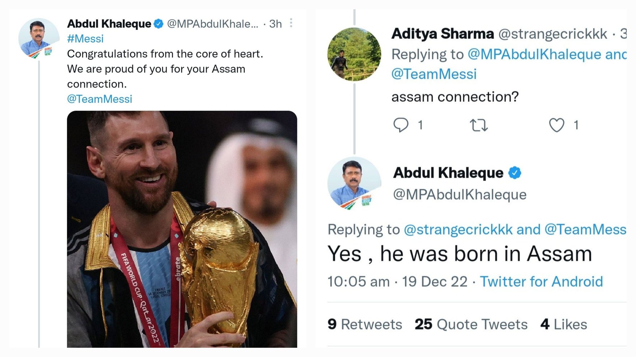 Congress MP Claims Lionel Messi Was Born In Assam, Twitteratis Has Hilarious Reaction