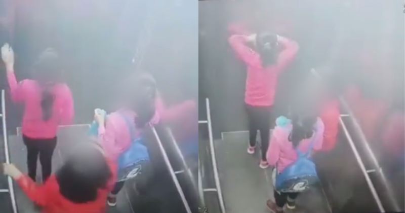 Video Of Three Small Girls Stuck Inside Lift Goes Viral