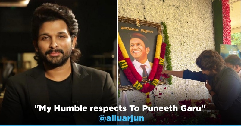 Allu Arjun Pays Humble Respects To Late Puneeth Rajkumar As He Visits