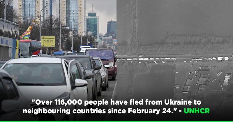 Kilometers-Long Traffic Jam In Ukraine As People Defy Curfew And Flee ...