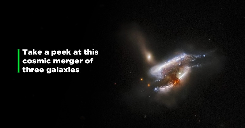 Rare Merger Of Three Galaxies Spotted By Volunteers In Hubble's Old Images