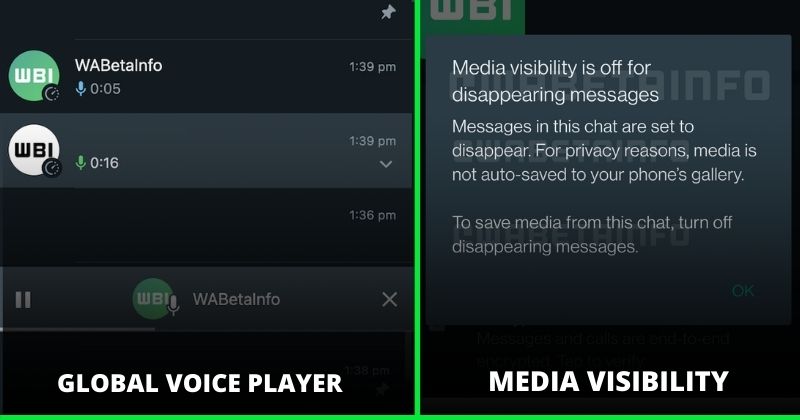 WhatsApp Improving Disappearing Messages, Global Voice Message Player ...