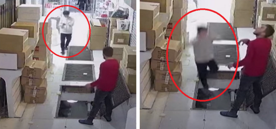 Turkey Man Using Phone Falls Into Pit