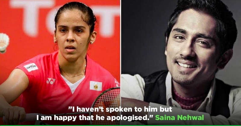 He Shouldnt Target Women Says Saina Nehwal On Siddharths Apology