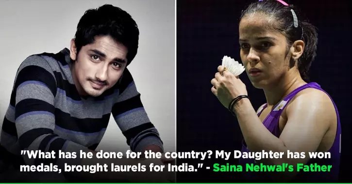 He Shouldnt Target Women Says Saina Nehwal On Siddharths Apology
