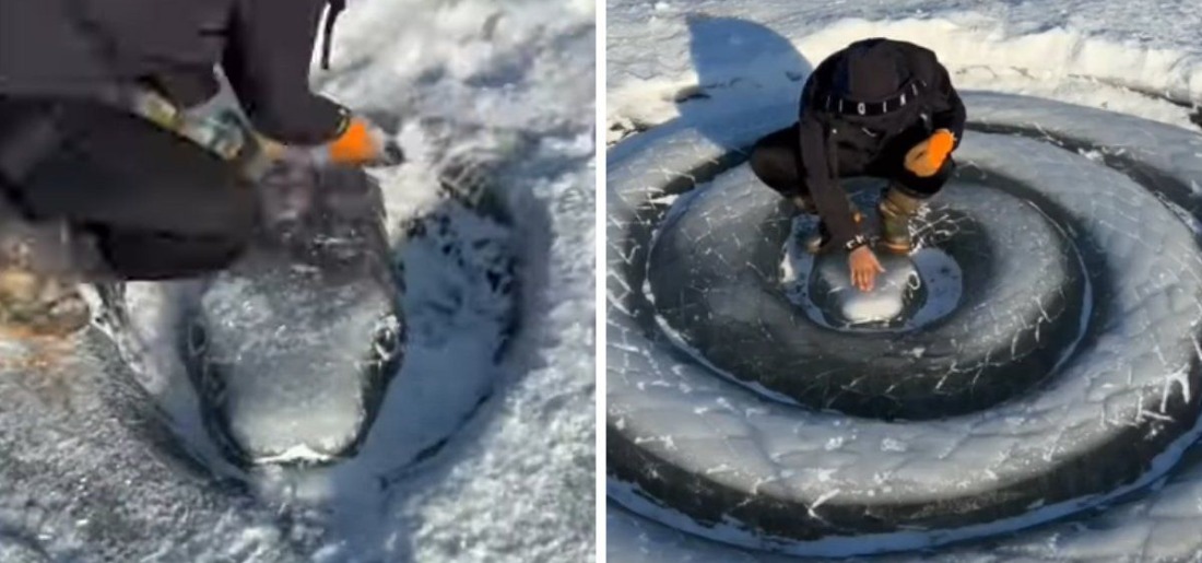 Man Creates Life-like Ice Snake Sculpture Realistic Enough To Frighten ...