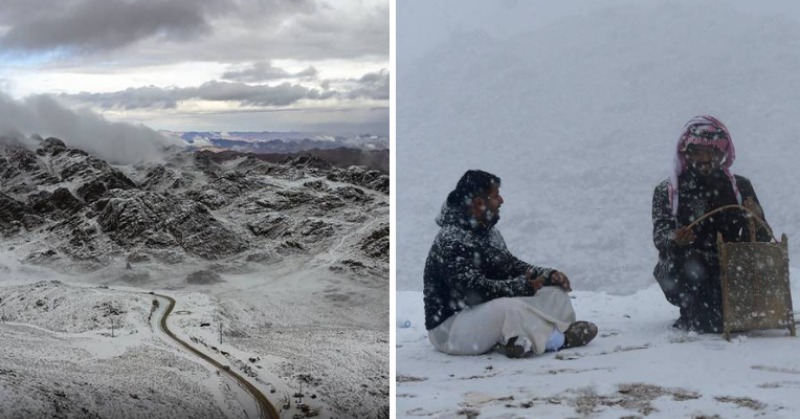 Snow Blankets Saudi Arabia's Tabuk Region And The Pictures Are Simply ...