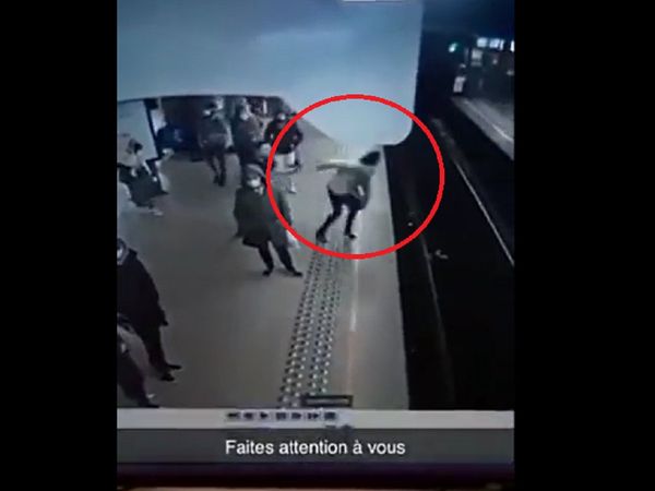 Train Stops Inches Away From Woman Who Fell On Tracks