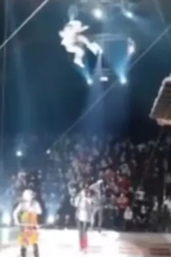 Circus Performer Crashes 20 Feet To The Ground After Stunt